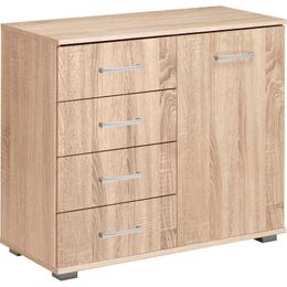 Priess Kombikommode &raquo;Barcelona mit 4 Schubk&auml;sten und T&uuml;r in 6 Farben&laquo; braun Holzwerkstoff B/H/T: 82cm x 71cm x 38cm, 4 Stk.