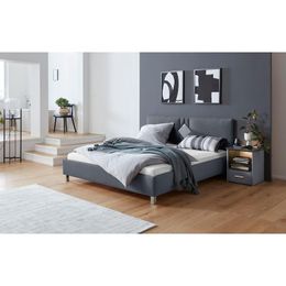 Westfalia Schlafkomfort Polsterbett schwarz Bezug Bett: 100% Polyester;Bonnell-Federkernmatratze: 51% Polypropylen, 39% Polyester, 10% Baumwolle;Kaltschaummatratze: 100% 