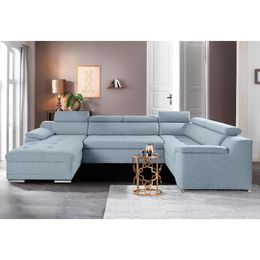Quelle mit Kopfteilverstellung, wahlweise mit Schlaffunktion grau Kunstleder SOFTLUX ;Luxus-Microfaser ALTARA NUBUCK (100% Polyester);Struktur ( 100% 