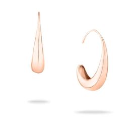 Echtzeit Damen Paar Creolen &raquo;Schmuck Geschenk Edelstahl Ohrringe The Classy Drop&laquo; rosa Edelstahl