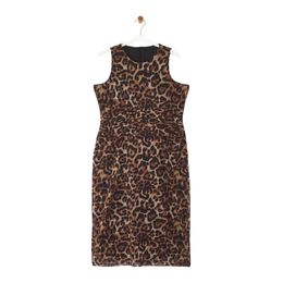 Trendyol Curve Kleid Damen Gr&ouml;&szlig;e 44 beige / braun / schwarz Sommerkleid