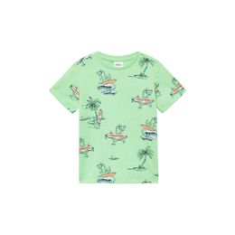 s.Oliver T-Shirt Jungen Gr&ouml;&szlig;e 104/110 dunkelblau / hellgr&uuml;n / orange / wei&szlig;