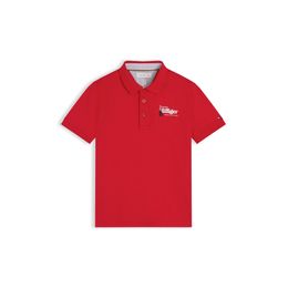TOMMY HILFIGER Shirt 'Regular Fit Graphic Embroidery' boy size 116 Red / White