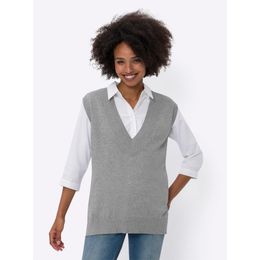 Heine Pullunder Damen Gr&ouml;&szlig;e S/M grau