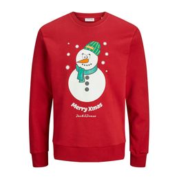 Jack & Jones Jack & Jones Sweatshirt 'JJXmas Jolly' Herren Gr&ouml;&szlig;e XS schilf / orange / blutrot / wei&szlig;