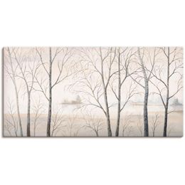 Artland Wandbild &raquo;Seeufer am Wald I&laquo; Gew&auml;sser 1 Stk. tlg. als Alubild, Leinwandbild in verschied. Gr&ouml;&szlig;en beige B/H/T: 60cm x 30cm, Leinwandbild Gew&auml;sser, 1 