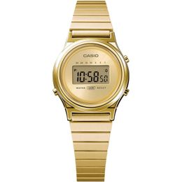 CASIO VINTAGE Damen CASIO VINTAGE Chronograph Quarzuhr, Armbanduhr, Damenuhr, Edelstahlarmband,digital,Stoppfunktion gold Einheitsgr&ouml;&szlig;e