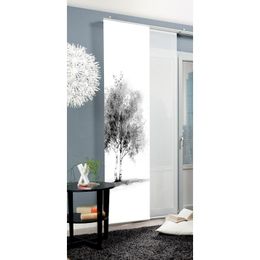 Home Wohnideen Schiebegardine &raquo;TREE&laquo; Paneelwagen 1 Stk. tlg. Schiebewand Seidenoptik, Digitaldruck grau Polyester 245cm, Paneelwagen, 60cm