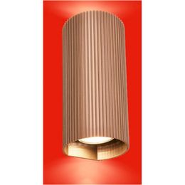 Briloner Leuchten LED Wandleuchte &raquo;IDA&laquo; GU10 1 Stk. 8,5x20x8 cm, Wohnzimmer, Flur, Schlafzimmer braun 2, &Oslash; 8,5cm H: 20cm, 1 Stk.