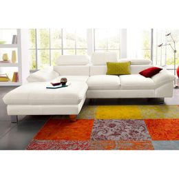 COTTA Ecksofa &raquo;Driver L-Form, B: 268 cm&laquo; Kopfteilverstellung, optional Schlaffunktion & Bettkasten wei&szlig; LEDER BEEFY (ein abgedecktes Spalt-Rindsleder)