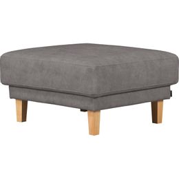 OTTO home Polsterhocker &raquo;TRIPLO passend zur Serie, Ma&szlig;e B/T/H: 82/72/46 cm&laquo; mit Wellenunterfederung, in hochwertiger Verarbeitung grau 100% Polyester 