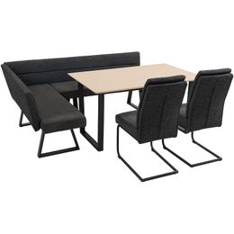 Duo Collection Eckbankgruppe &raquo;Eckbankgruppe Alena & Marga & Nala&laquo; Set, 5 tlg. tlg. Taschenfederkern Microfaser Webstoff