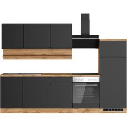 KOCHSTATION K&uuml;chenzeile &raquo;KS-Virginia,neu in verbesserter Ausf&uuml;hrung&laquo; Arbeitsplatte 38 mm stark, Stauraum, Softclose, Breite 280 cm, Soft-Close, 