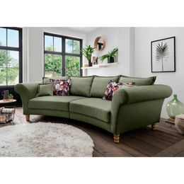 Home Affaire Big-Sofa &raquo;Tassilo geschwungene Formensprache, bequem, Mega Sofa, Breite 350cm&laquo; gr&uuml;n 100% Polyester B/H/T: 350cm x 95cm x 110cm, Struktur 