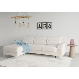 Sit & More sit&more Ecksofa &raquo;Sinatra L-Form&laquo; mit Recamiere, optinal mit Kopfteilverstellung und Armteilfunktion beige 100% Polyester B/H/T: 258cm x 85cm x 170cm,