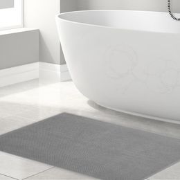 HAMMETEX Badematte &raquo;rutschfeste Badvorleger, Hotelmatte&laquo; H&ouml;he 7,5 mm rutschhemmend beschichtet strapazierf&auml;hig einfarbig, 100% Baumwolle, in 2 Gr&ouml;&szlig;en 