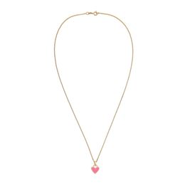 ELLI Kette 'Herz' Damen Gr&ouml;&szlig;e 45 gold / pink
