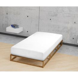 Biberna Spannbettlaken &raquo;Biber in Gr. 90x200, 140x200 oder 180x200 cm&laquo; aus Baumwolle, f&uuml;r Matratzen bis 22 cm H&ouml;he, Winter, Bettlaken wei&szlig; Biber, Obermaterial: