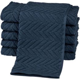 Ross Gaestehandtuecher &raquo;Sensual 9001&laquo; 100% Baumwolle blau Frottier, Obermaterial: 100% Baumwolle B/L: 30cmx50cm, 6 Stk., Frottier