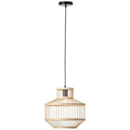 Brilliant Pendelleuchte &raquo;Teva&laquo; E27 1 Stk. H&auml;ngelampe 1flg schwarz/natur schwarz 1, &Oslash; 35cm H: 121,5cm, 1 Stk.