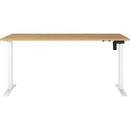 Germania Schreibtisch &raquo;Boras&laquo; Breite 120/140/160/180 cm, Metallgestell, elektrisch h&ouml;henverstellbar wei&szlig; B/H/T: 160cm x 120cm x 80cm, Gestellfarbe 