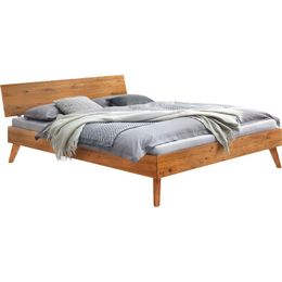 Hasena Holzbett &raquo;Ancona&laquo; Fu&szlig;h&ouml;he 25 cm braun Wildeiche massiv Liegefl&auml;che L&auml;nge B: 200cm x 160cm, H&ouml;he Bett: 79cm