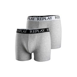 Replay Boxershorts Herren Gr&ouml;&szlig;e XL graumeliert / schwarz / offwhite