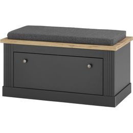 OTTO home Sitzbank &raquo;WESTMINSTER&laquo; Breite ca. 92 cm, inkl. Sitzkissen, im romantischen Landhausstil grau FSC -zertifizierter Holzwerkstoff B/H/T: 92cm x
