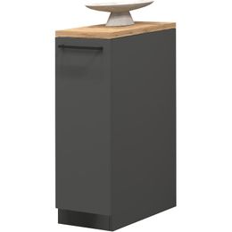 KOCHSTATION Apothekerschrank &raquo;KS-Sole,Apothekerkommode&laquo; Breite/H&ouml;he 30/85 cm, Anbau-und Unterbau m&ouml;glich schwarz anthrazit, B/H/T: 30cm x 85cm x 60cm