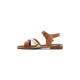 Derimod Sandale Damen Gr&ouml;&szlig;e 37 hellbraun / gold