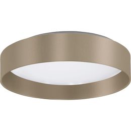 OTTO home LED Deckenleuchte &raquo;Merryn&laquo; LED-Modul 1 Stk. Neutralwei&szlig; Warmwei&szlig; Deckenlampe &Oslash;38 x H9 cm mit Textil-/Stoffschirm, CCT, Fernbedienung grau 1,