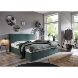 ATLANTIC HOME COLLECTION Bettgestell &raquo;Melody&laquo; mit Bettkasten und Lattenrost gr&uuml;n Bettgestell und seitliche Einfassung der Matratzen: Strukturstoff, 