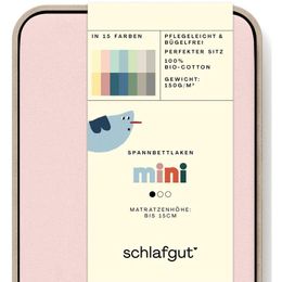 Schlafgut Spannbettlaken &raquo;Casual Mini Spannbettlaken&laquo; f&uuml;r Kinder, MADE IN GREEN by OEKO-TEX lila Jersey, Obermaterial: 100% Baumwolle 1 Stk., Jersey, 60-70x120-
