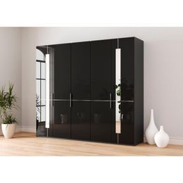 Musterring Kleiderschrank &raquo;Imola W&laquo; Einlegeb&ouml;den und Kleiderstangen, mit Glast&uuml;ren inklusive Zierspiegel grau Floatglas, Holzwerkstoff B/H/T: 246,3cm x 216cm x 