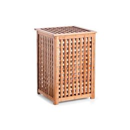 zeller W&auml;schetruhe aus Bambusholz, mit Innenbeutel, klappbarer Deckel, H&ouml;he 58 cm beige Glas B/H/T: 40cm x 58cm x 40cm