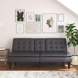 Schlafsofa &raquo;MAINE, Kinosofa mit Relax- und Bettfunktion, 2 Getr&auml;nkehalter,&laquo; Liegefl&auml;che 190 x 110 cm, Webstoff und Kunstleder grau Kunstleder 100% 