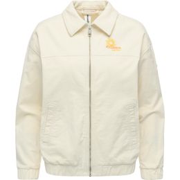 Ragwear &Uuml;bergangsjacke 'Melvene Cordy' Damen Gr&ouml;&szlig;e L gelb / wei&szlig; Sommerjacke
