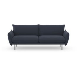 OTTO home 3-Sitzer &raquo;Stine&laquo; Besonderes Design durch Kissenoptik und Keder blau Struktur (100% Polyester);Struktur weich (85% Polyester/15% Nylon);