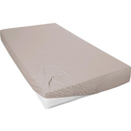 Primera Bettlaken &raquo;HANS der Frische&laquo; hygienefinish, saugt Mikroben wie Pilze und Schimmel auf beige Baumwoll-Jersey, Obermaterial: 100% Baumwolle B/L: 150cm x