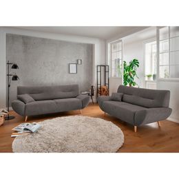 Home Affaire Polstergarnitur &raquo;Drago, modern und zeitlos, aktuelle Formensprache, komfortabel&laquo; Set, 3-Sitzer und 2-Sitzer, 2 Stk. tlg. als Sessel/