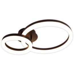 N&auml;ve n&auml;ve LED Deckenleuchte &raquo;CIRCULO&laquo; 1 Stk. Warmwei&szlig; Stufenweise dimmbar per Wandschalter schwarz H: 14cm, 1 Stk.
