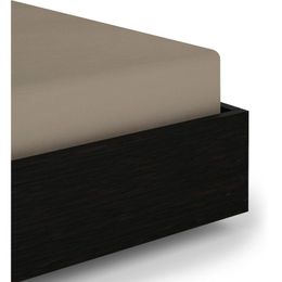 Spannbettlaken &raquo;Elementi&laquo; Laken aus 100% Baumwolle, hochwertiges Mako-Satin, Betttuch ab 90x200 beige Mako-Satin, Obermaterial: 100% Baumwolle B/L: 