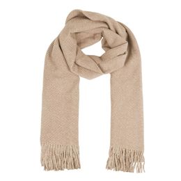 Capelli New York Damen Modeschal Fransenkante, w&auml;rmend beige Einheitsgr&ouml;&szlig;e