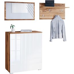 OTTO home Garderoben-Set &raquo;PARIS/ TOKYO&laquo; Komplett-Set, 3 Stk. tlg. wei&szlig; B/H/T: 150cmcm x 80cmcm x 35cmcm