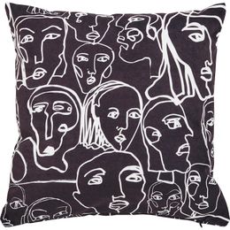 done. Dekokissen &raquo;Velour Print Black Crowd&laquo; Beidseitig bedruckte Kissenh&uuml;le ohne F&uuml;llung, 1 St&uuml;ck bunt Polyester B/L: 45cm x 45cm, 1 Stk.