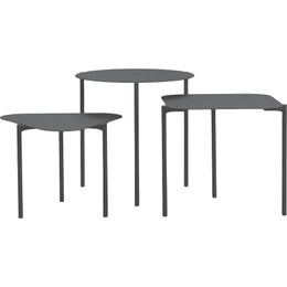SPINDER DESIGN Beistelltisch &raquo;Doremi&laquo; Metall, 3er-Set grau Einheitsgr&ouml;&szlig;e