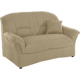 DOMO collection 2-Sitzer &raquo;Bahia zeitlos & elegantes Sofa, bequem&laquo; inklusive Federkern beige Luxus-Microfaser (100% Polyester), mit Muster;Struktur (