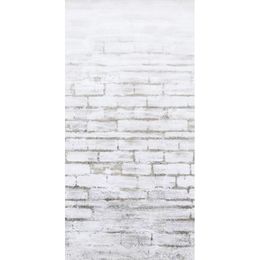 Art for the home Fototapete &raquo;London&laquo; Steinoptik glatt Steinmauer London 280x150 cm Industriell Wei&szlig; wei&szlig; Vlies B/L: 1,5m x 3m, Rollen: 3