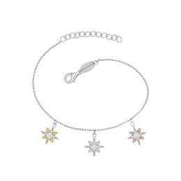 Engelsrufer Damen Armband &raquo;Twinkle twinkle little Star Sternenanh&auml;nger&laquo; mit Zirkonia (synth.) silber 20cm, Silber 925 (Sterlingsilber)