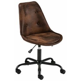 OTTO home B&uuml;rostuhl &raquo;Donny&laquo; () gepolsterter Schreibtischstuhl im modernen Design braun B/H/T: 48cm x 83,5cm x 54,5cm, Polyester
